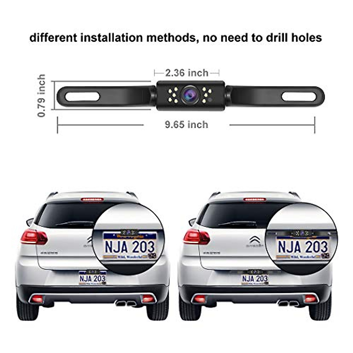 Backup Camera System Kit,4.3" Monitor IP68 Waterproof Car Camera Night Vision HD Back Up Camera for Car/SUV/Taxi/Mini Pickup