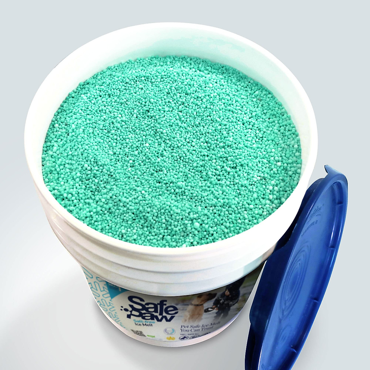 Safe Paw Dog Pet Friendly Saltless Ice Melt for Driveways, Sidewalks, Cured Concrete, Various Terrain, 35 Pound Pail (2 Pack)