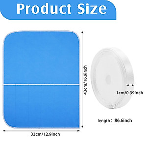 Silver Storage Bags Anti Tarnish Silver Protector Bags Blue Holder for Silverware Flatware Storage Organizer Silver Storage Cloth Place Setting Roll with White Ribbon for Teaspoon Utensils (8 Pieces)