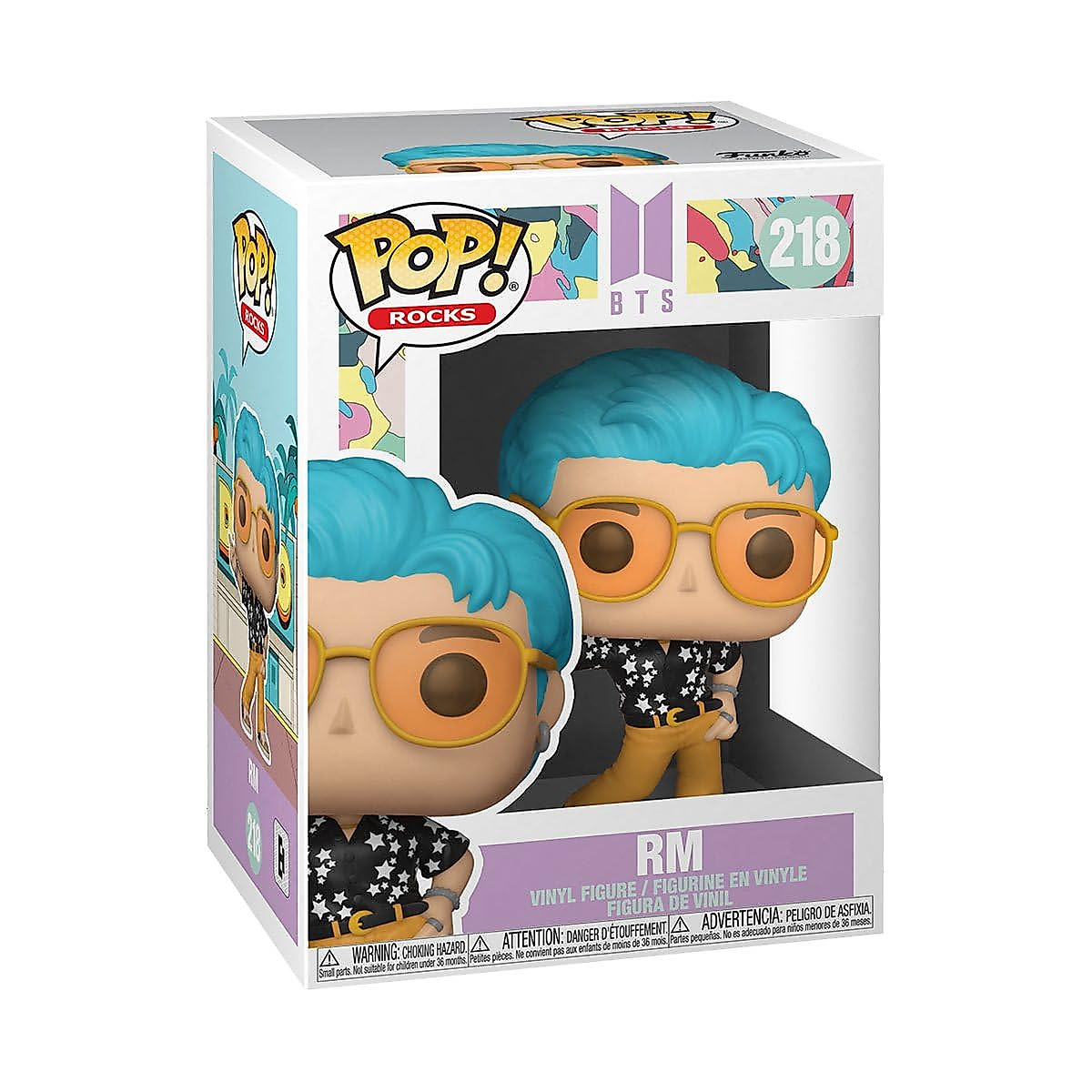 BTS - Dynamite - RM Funko Pop! Vinyl Figure (Bundled with Compatible Pop Box Protector Case), Multicolored, (3.75 inches)