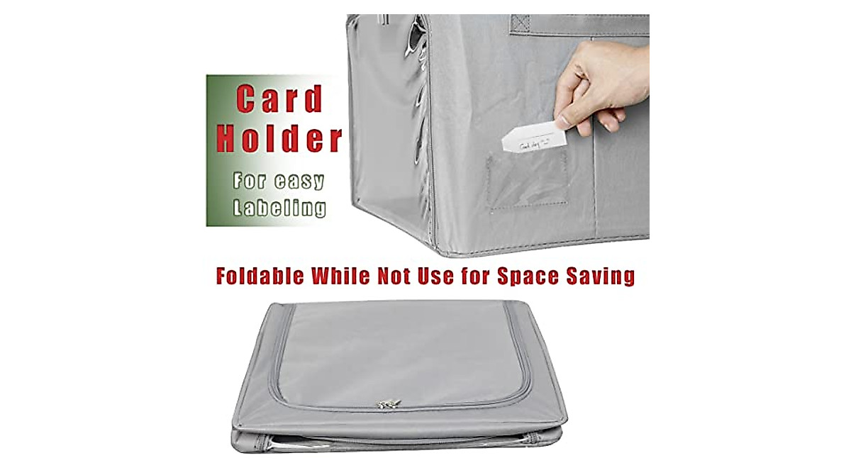 Stackable Clothes Storage Box with Zipper - 3 Pack