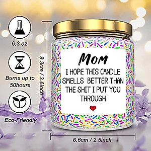 Gifts for Mom Christmas Gifts for Mom Birthday Gifts for Mom New Mom Gifts for Women Mothers Day Gifts for Mom Grandma Wife Unique Mom Birthday Gifts from Daughter Son Kid Husband Lilac Flower Candles