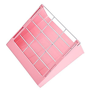 POPETPOP Wood Hay Feeder Rack for Guinea Pig Rabbit Bunny Food Manager Grass Holder for Small Pet Chinchilla Hamster Ferret Pink