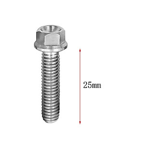 menolana M6x10-65mm Hex Head Flange Screws Flange Head 1.0 Mm Thread Pitch - M6 x 25