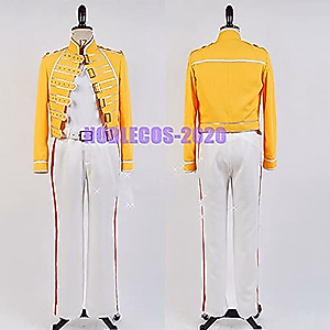 noblecos The Band Lead Singer Fredie Cosplay Costume Halloween Costume Full Set (Male XXL)