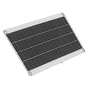 Yoidesu 20W 18V Solar Car Battery Charger, Portable Power Backup Kit Polycrystalline Solar Panel with Clip Adapter for Emergency/Advertising/Raffic Lights