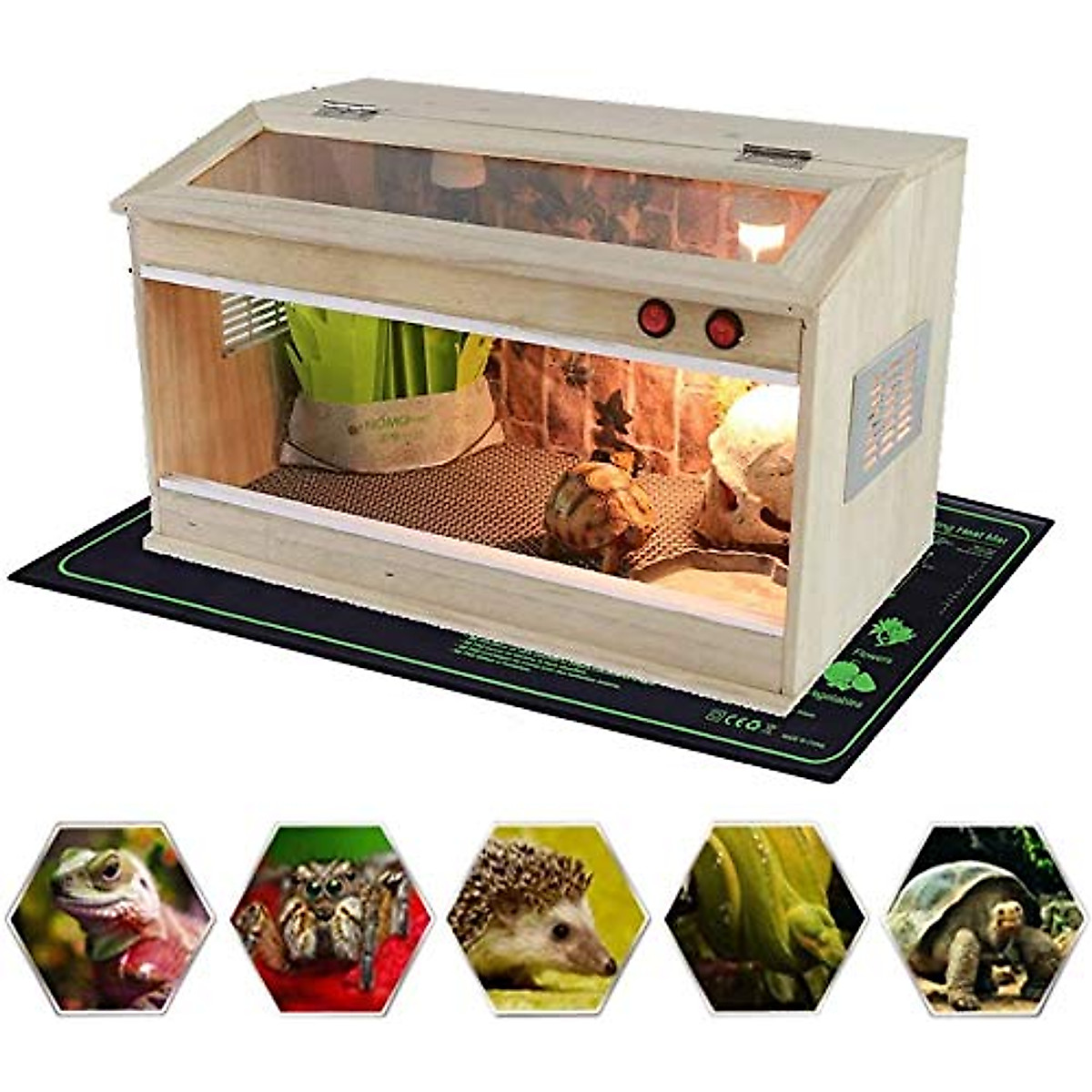 MARVIA Warming Mats for Plants,Heat Mat with Digital Temperature Controller,6 Temperatures 6 Timers,Seeding Heat Mat with LED and Probe, for Plants Seeds Gardening Greenhouse,Waterproof MET 20x10in