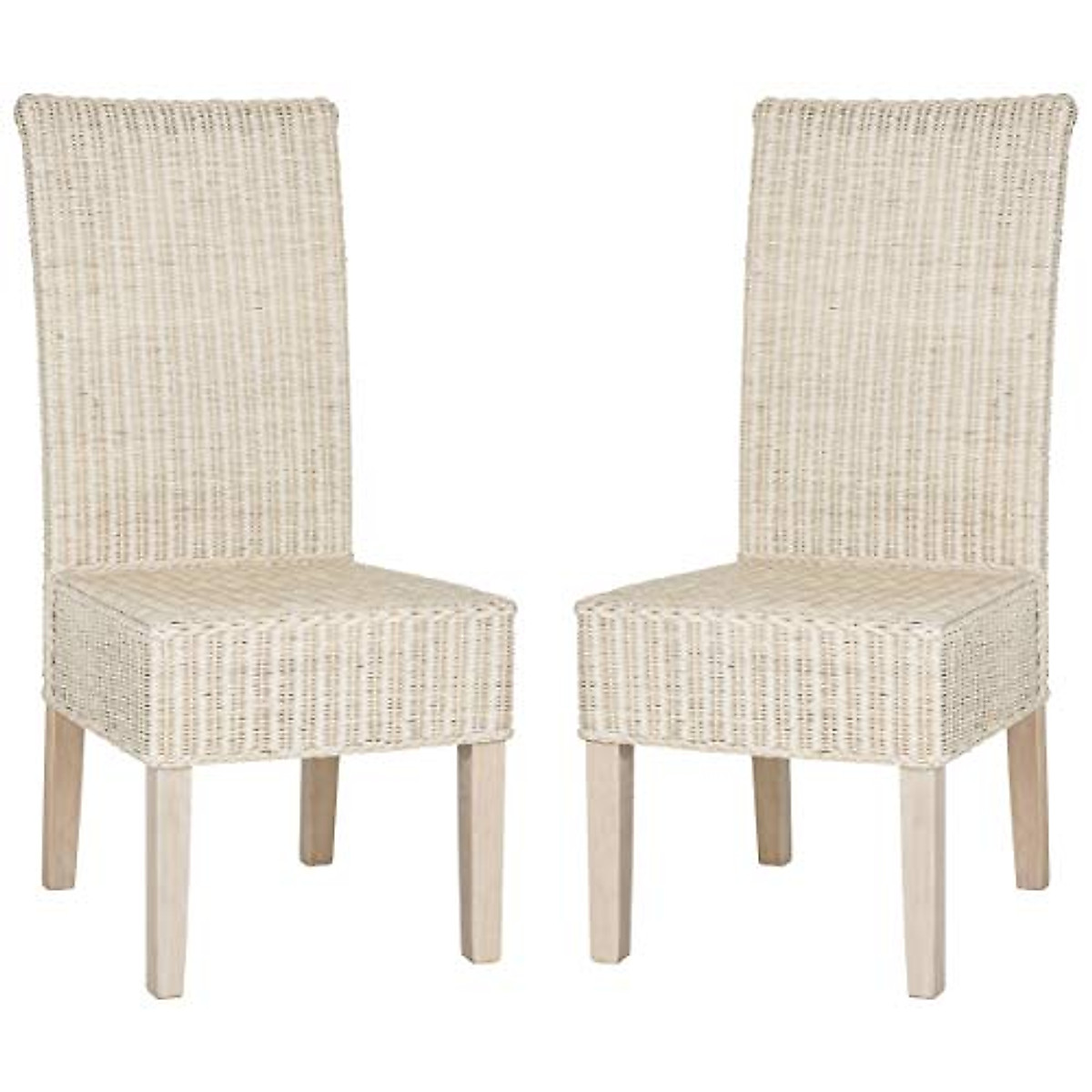 Safavieh Home Collection Arjun Grey Wicker 18-inch Dining Chair
