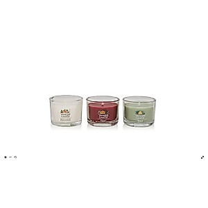 Yankee Candle Holiday Party White Spruce & Grapefruit, Holiday Zest, Sage & Citrus Mini Jar Candle 1.3oz Each