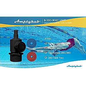 Amptyhub 9-100-9005 UWF Connector Assembly Replacement for Zodiac Polaris Black Max Pool Cleaner