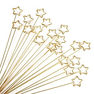 20pcs Table Number Holders, Place Card Holders Metal Floral Card Holder Clips Star Shaped Picture Holders for Centerpieces Photo Memo Pick for Wedding Party Flower Cards Office Cake Topper