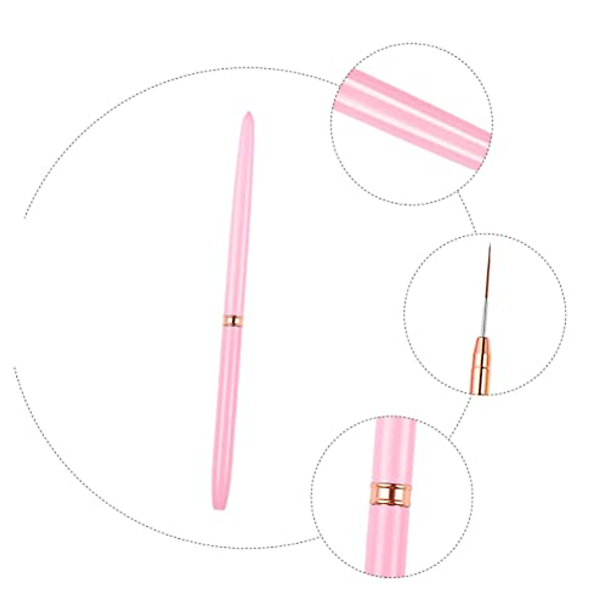 FRCOLOR Nail Art Drawing Pen Pinceles Para Acrilico Uñas Pinceles Para Uñas Acrilicas Pedicure Tools Rhinestone Dotting Pen Liner Brush for Nails Nail Liner Pen Nails Brush