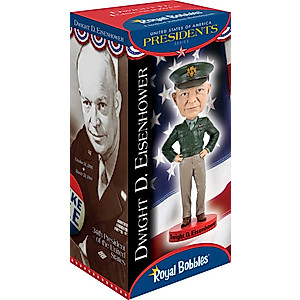Royal Bobbles Dwight D. Eisenhower Bobblehead, Premium Polyresin Lifelike Figure, Unique Serial Number, Exquisite Detail