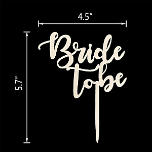 OIXCMNJQ Mirror Silver Bride To Be Cake Topper for Bridal Shower, Engagement, Bachelorette Reception Party Decoration, Acrylic