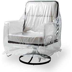Outdoor Swivel Lounge Chair Cover ,Waterproof Outdoor Chair Covers,Patio Swivel Chair Covers for Outdoor Furniture (1Pack-Transparency, 30" W x 34" D x 38.5" H) (CRYSTAL, 30" W x 34" D x 38.5" H)