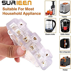 SURIEEN 30 Amp to 15 Amp Adapter Generator Power Cord, 3 Prong NEMA L5-30P Male Plug to 3X 5-20R/5-15R Female, Connectors Adapter Cord with Lighted End, 1.5 FT