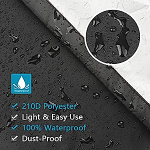 iCOVER Patio Sofa Cover, Waterproof 2-Seater Deep Lounge Loveseat Cover, Lightweight Easy On/Off, Buckles Drawstring Design,60"x34"x30" (LxDxH)