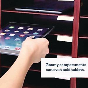 Really Good Classroom Oak Mail Center - 27 Slots - Revised