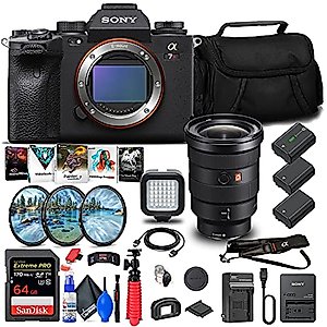 Sony Alpha a7R IIIA Mirrorless Digital Camera (Body Only) (ILCE7RM3A/B) + Sony FE 16-35mm Lens + 64GB Memory Card + Corel Photo Software + Case + 2 x NP-FZ100 Compatible Battery + More (Renewed)