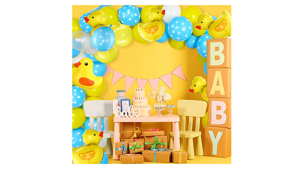 HyDren 113 Pcs Duck Balloon Arch Kit for Celebrations
