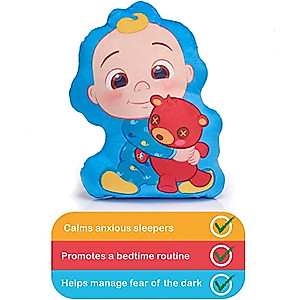 Wow! PODS Stuff CoComelon Toys JJ Musical Sleep Soother Pre-School Learning Toy That Plays 6 Bedtime Songs Plus Night Light for Toddlers, Girls and Boys Ages 2, 3, 4 and 5 Blue