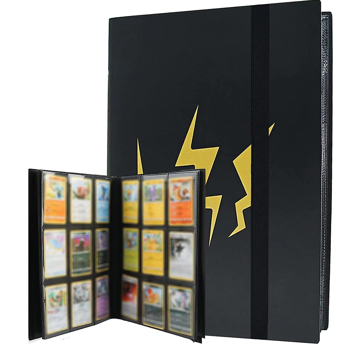 9 Pocket Trading Card Album ， Scrapbook ， Scrapbook Trading Cards Album Binder with 360 card capacity (black)