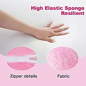 MOONBEEKI Kids Couch Fold Out, Foldable Princess Chair for Toddlers 1-3, Sofa Bed for Kids Folding Toddler Bed Lounger Chair for Bedroom, Toddler Couch Bed for Girl (Pink)