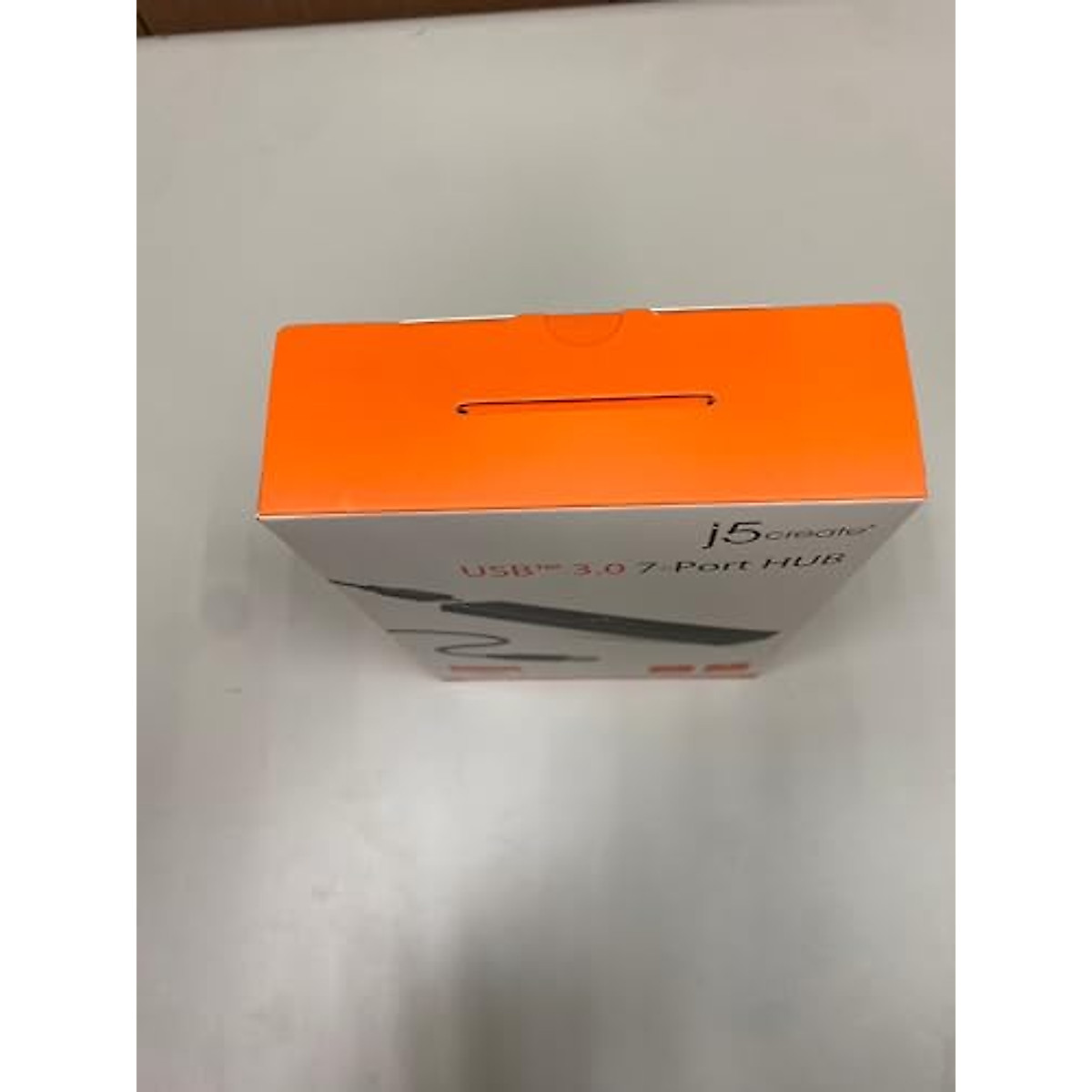 j5create 7-Port Powered USB 3.0 Data Hub with 3.3 ft Extended Cable [20W Power Adapter Included] for Mac, MacBook, Windows, Laptop, Surface, XPS, PC (JUH377)