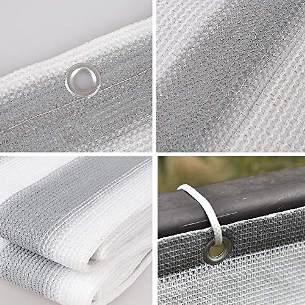 LIANGJUN Sunshade Shading Net, Privacy Screen Fence Mesh Fence Windscreen Weather-Resistant for Backyard Deck, Patio, Balcony, Gray-White, Custom Size (Color : A, Size : 1.8x15m)