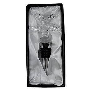 Glass Starfish Wine Stopper - Wine Bottle Stopper, Decorative, Unique, Eye-Catching Glass Wine Stoppers – Starfish Gifts, Beach/Nautical Décor, Wine Accessories Gift for Hostess - Wine Corker / Sealer