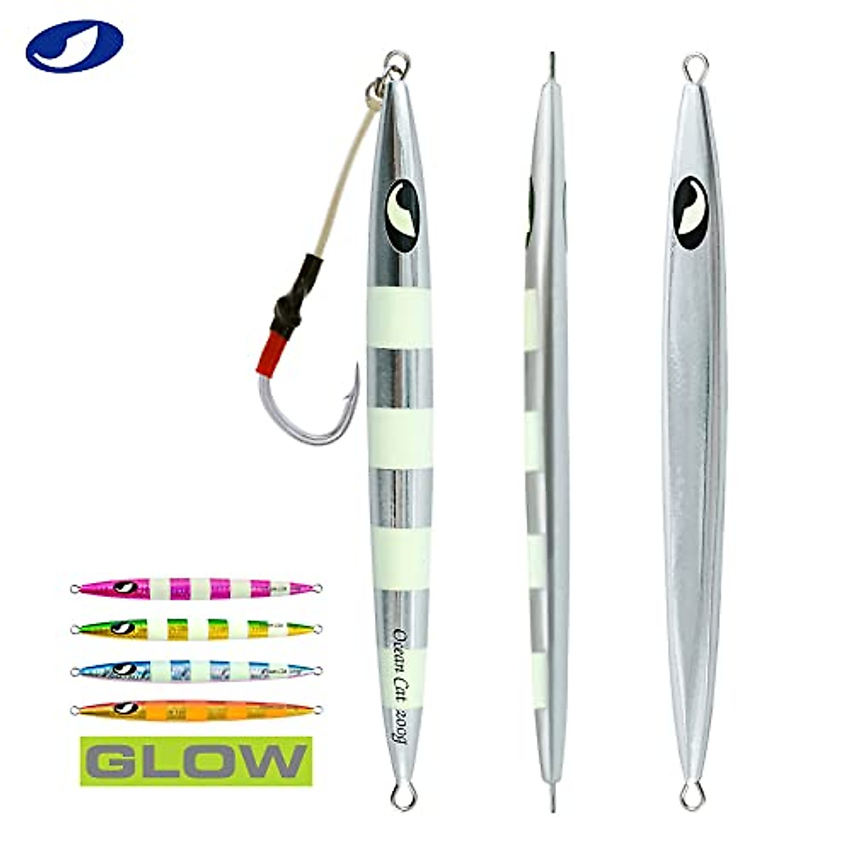 OCEAN CAT Saltwater Jigs Speed Jigging Slow Jigging Pitching Lures,Vertical Jigging Artificial Lures Lead Metal Flat Jigs Jigging Baits Jigging Lure Fishing jigs (Silver, 400G)