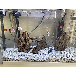 AWXZOM 4.4lb+ Natural Dragon Rock Carefully Selected Mixed Sizes, Decorative Aquarium Rocks, Aquarium Stones for Fish Tank