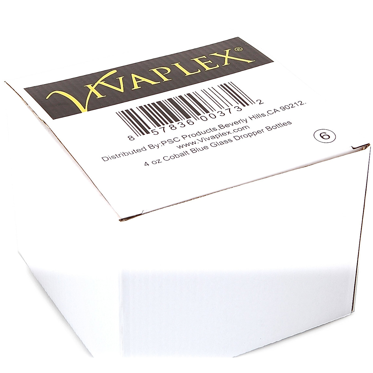 Vivaplex, 6, Cobalt Blue, 4 oz Glass Bottles, with Glass Eye Droppers