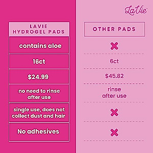 LaVie™ Hydrogel Nipple Pads for Breastfeeding - Nipple Cooling Gel Pads for Breastfeeding, Hydrogel Pads for Sore Nipple Relief Breastfeeding - Aloe Vera Infused Nipple Gel Soothing Pads -