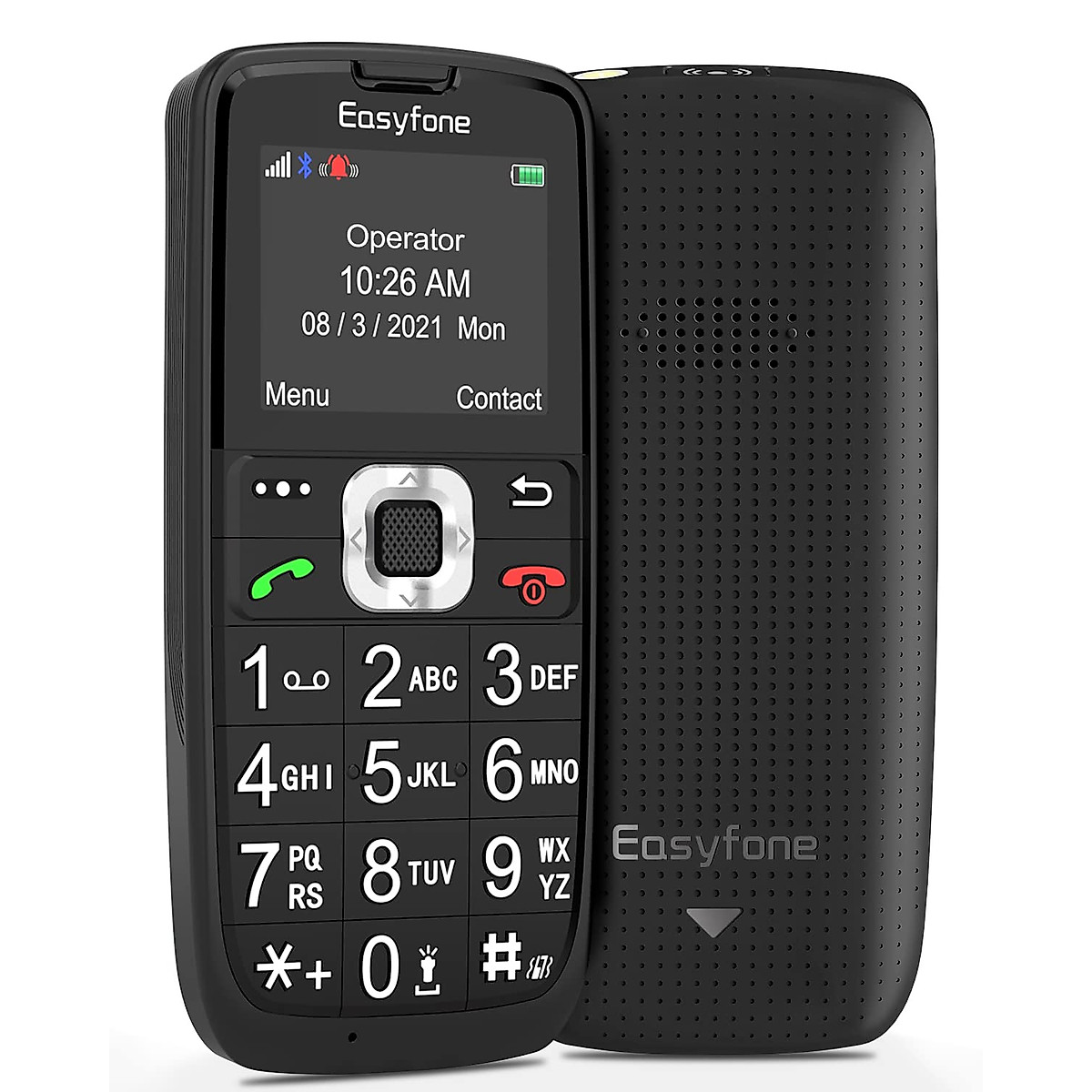 Easyfone Prime-A6 4G Unlocked Big Button Cell Phone for Seniors | Easy-to-Use | Clear Sound | SOS Button | SIM Card Included | Convenient Charging Dock