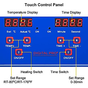 VEVOR Ultrasonic Cleaner with Digital Timer & Heater, Professional Ultra Sonic Jewelry Cleaner, Stainless Steel Heated Cleaning Machine for Glasses Watch Rings Small Parts Circuit Board (3L)