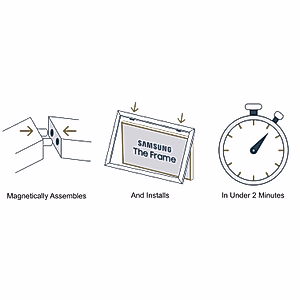 Frame My TV Deco TV Frames - Tuscan Silver Smart Frame Compatible ONLY with Samsung The Frame TV (43", Fits 2021-2024 Frame TV)