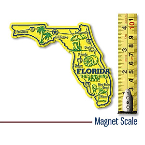 Florida Giant State Magnet by Classic Magnets, 4.8" x 4", Collectible Souvenirs Made in The USA