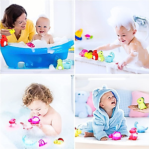 Dinosaur Bath Toys Light-Up Cibolar 6 Packs Floating Bath Toys Set for Baby Toddlers Kids in Birthday Easter Christmas Shower Pool Bath Toys Boys Girls Children Preschool Bathtub Bathroom