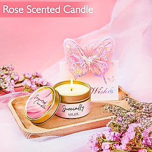 Gifts for Women, Birthday Gifts for Women, Happy Birthday Gifts Basket for Women, Rose Relaxing Spa Gifts Basket for Best Friends Female Sister Mom Wife Her Girlfriend Coworker Bestie