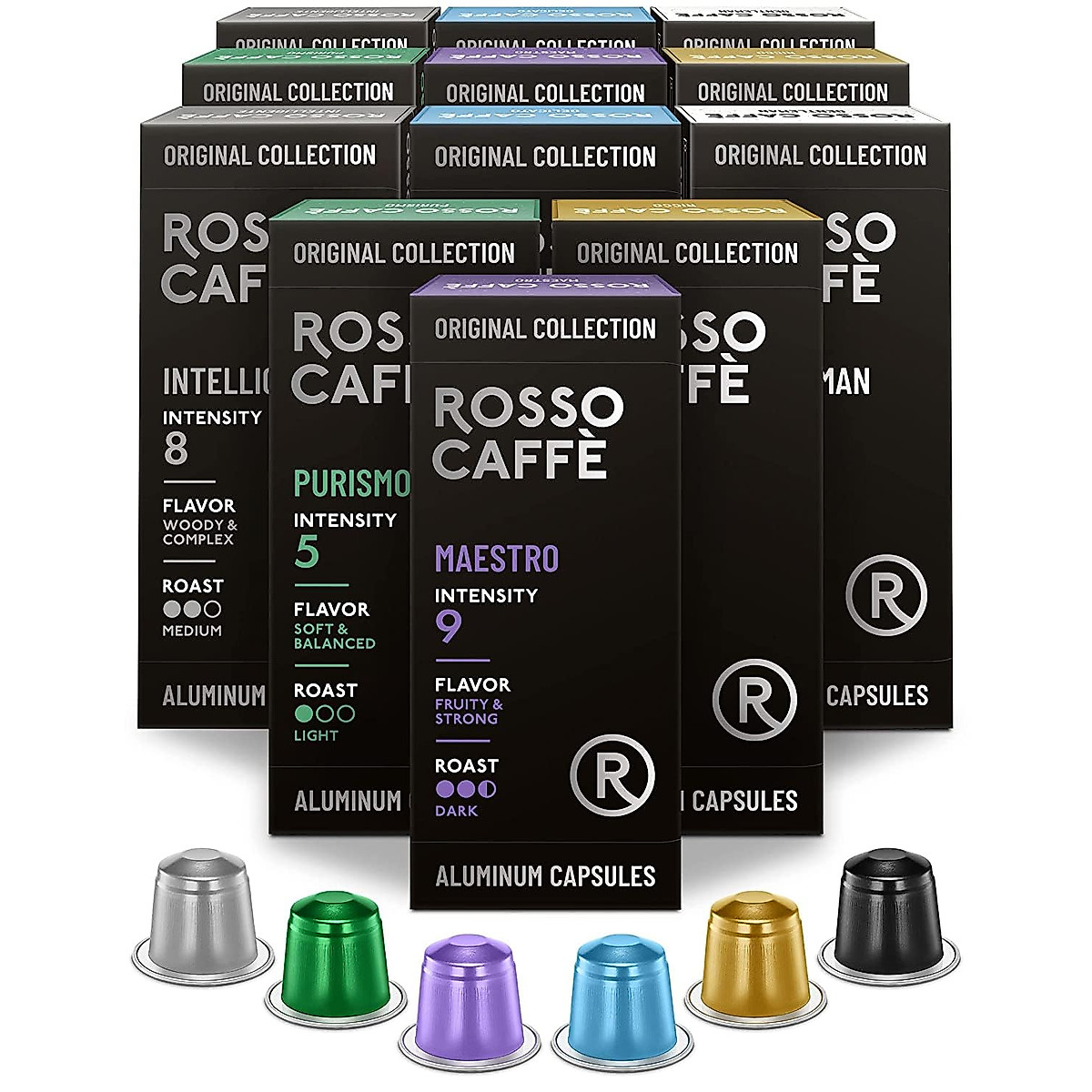 Rosso Coffee Capsules for Nespresso Original Machine - 120 Gourmet Espresso Pods, Compatible with Nespresso Original Line Machines