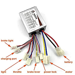L-faster 24V36V 350W Electric Brush Motor Speed Controller for e-Bike Conversion kit (24V350W)