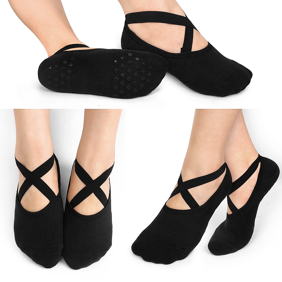 Diu Life Grip Socks Yoga Socks with Grips for Women Non Slip, Pilates, Workout, Pure Barre, Ballet, Dance, Hospital Socks