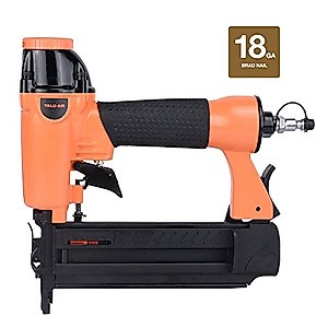 Valu-Air F50Q 18 Gauge Pneumatic Brad Nailer 3/8” to 2” for Cabinet, Trim, Baseboard, Chair Rail, and Finish Work