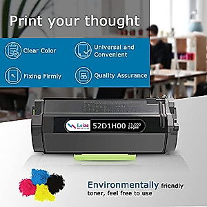 Leize Remanufactured Lexmark 52D1H00 521H Toner Cartridge use for Lexmark MS810 MS811 MS812 MS710 MS711 MS810n MS810dn MS811dn Series Printer (High Yield Black 25,000 Pages,1-Pack)