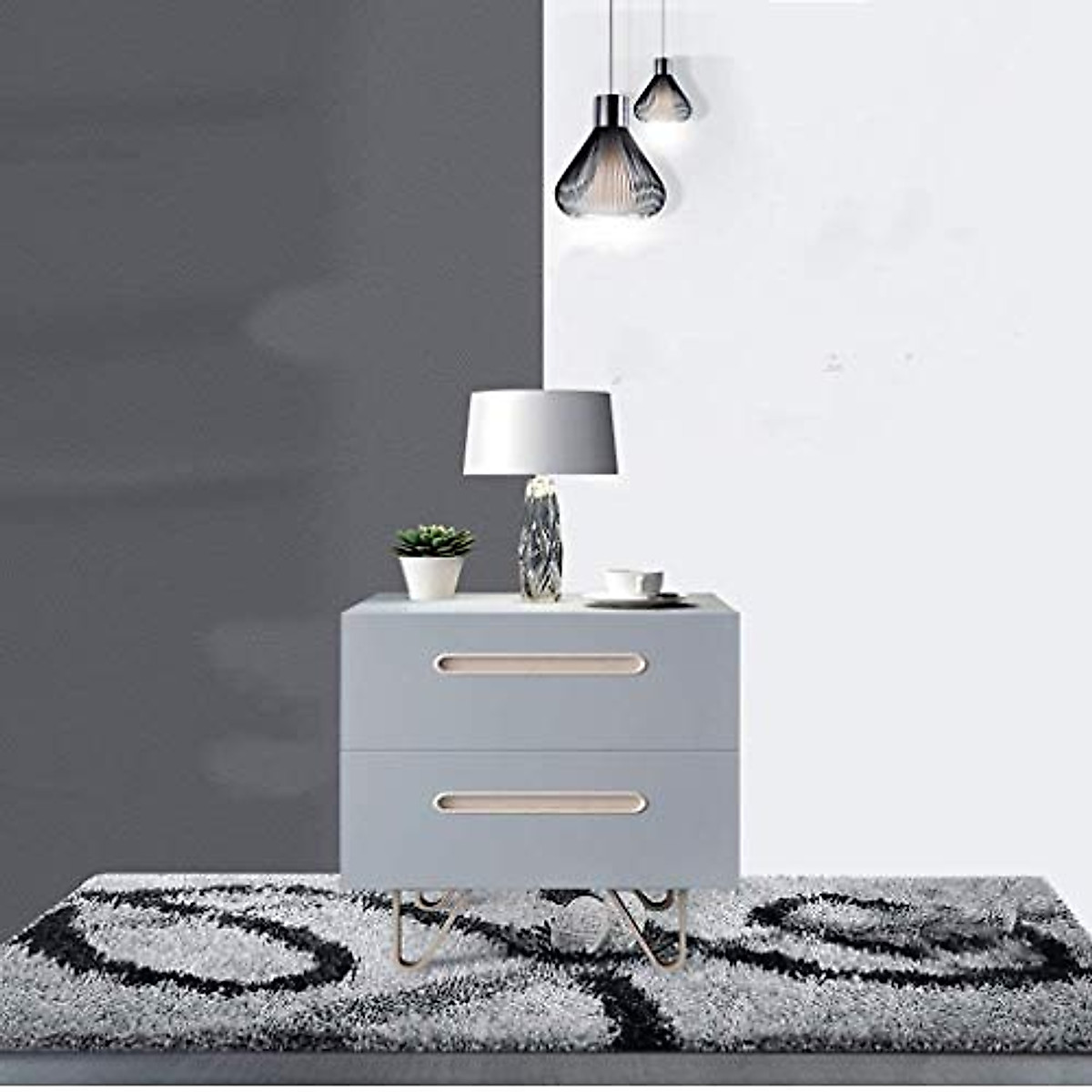 SJYDQ Nightstand, Small End Table for Bedroom, Bed Side Table with Drawers, Bedside Table Accent Table