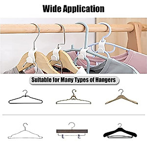 GJX 100Pcs Clothes Hanger Connector Hooks Cascading Hanger Plastic Hooks Extender Clips for Closet Hangers Space Saving and Organizer Clothes Closets (100 White)
