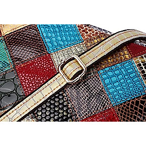 Eysee Crossbody Bag Women Multicolor, Leather Handbag Colorful Purses (Multicolour 2)