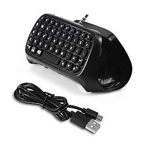 Bindpo Controller Keyboard, Mini Bluetooth Gaming Keyboard Gamepad Chatpad Message Keyboard for Playstation 4,Slim Controller/Phone and Tablet