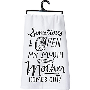 Primitives by Kathy Mom Towel Set - OMG My Mother Was Right and Open My Mouth and My Mother Comes Out